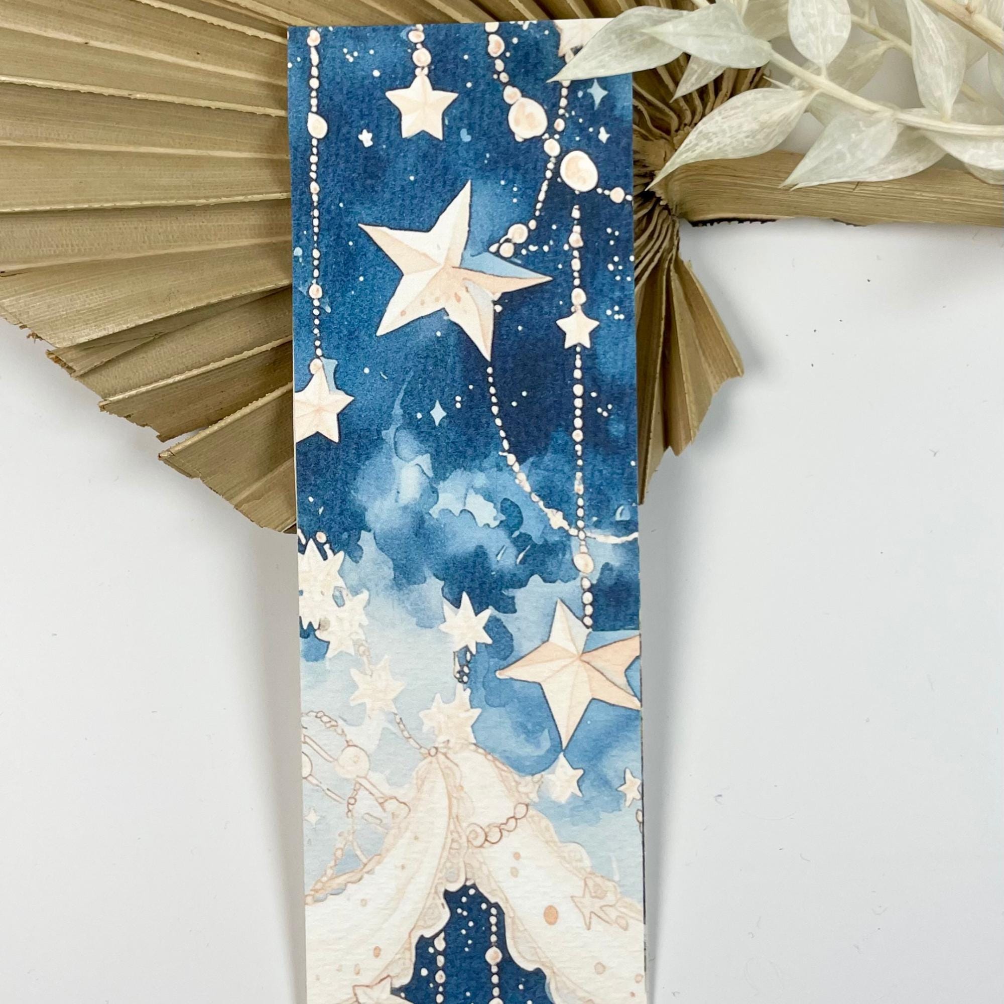 Starry Night Bookmarks 2, Textured Cardstock Bookmark, Star Bookmark ...