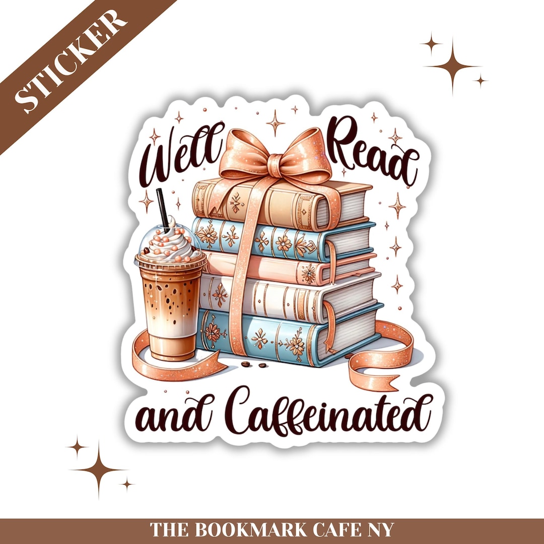 Coffee and Book Sticker, Bookish Planner Sticker, Cozy Reading ...