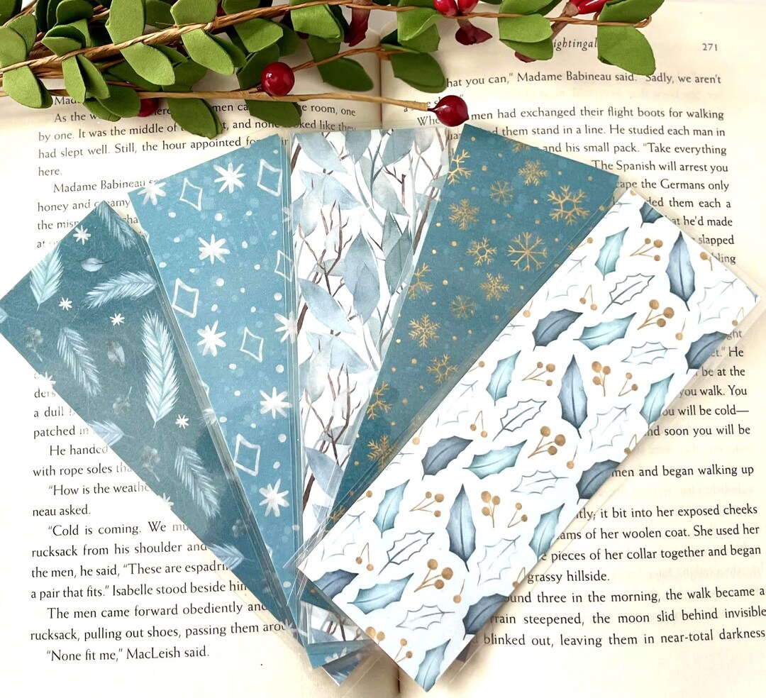 Hello Winter Bookmarks, Christmas Bookmarks, Stocking Stuffers, Gifts ...