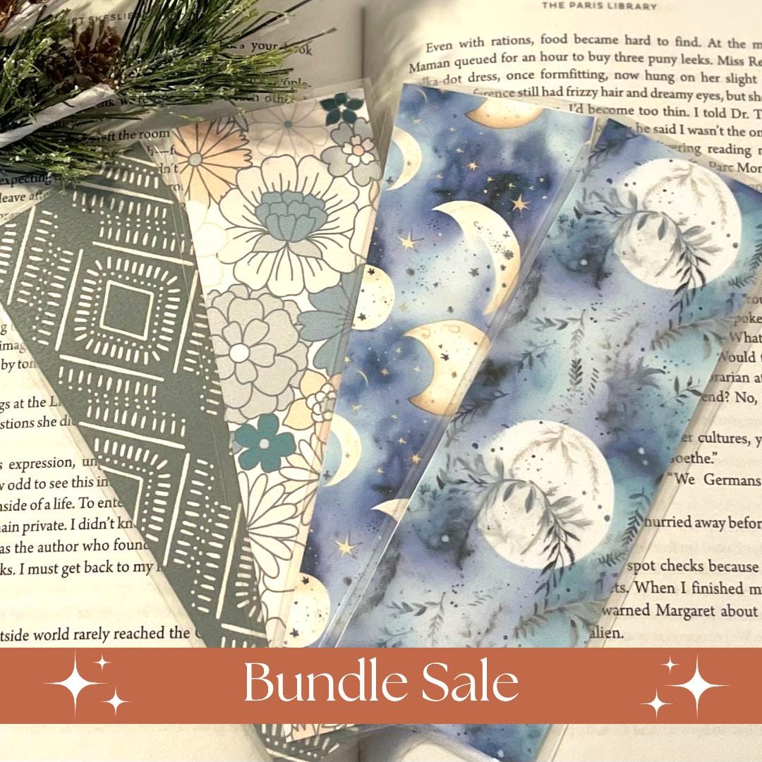 Bookmark Bundle Sale, Bookmark Set Sale, Bookmark Bundle Deal, Moon ...