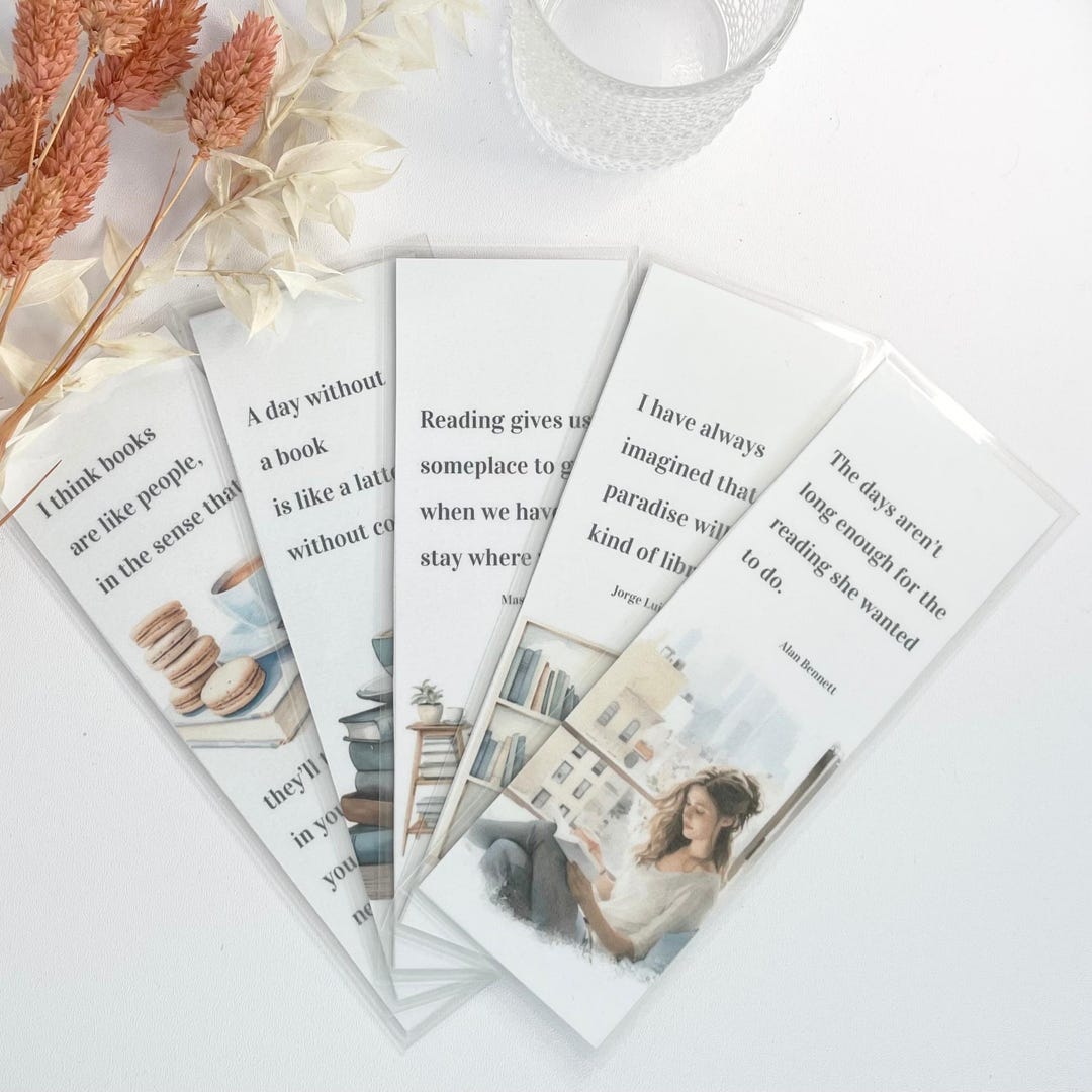Reading Quotes Laminated Bookmarks, Book Lover Quote Bookmarks, Reading ...