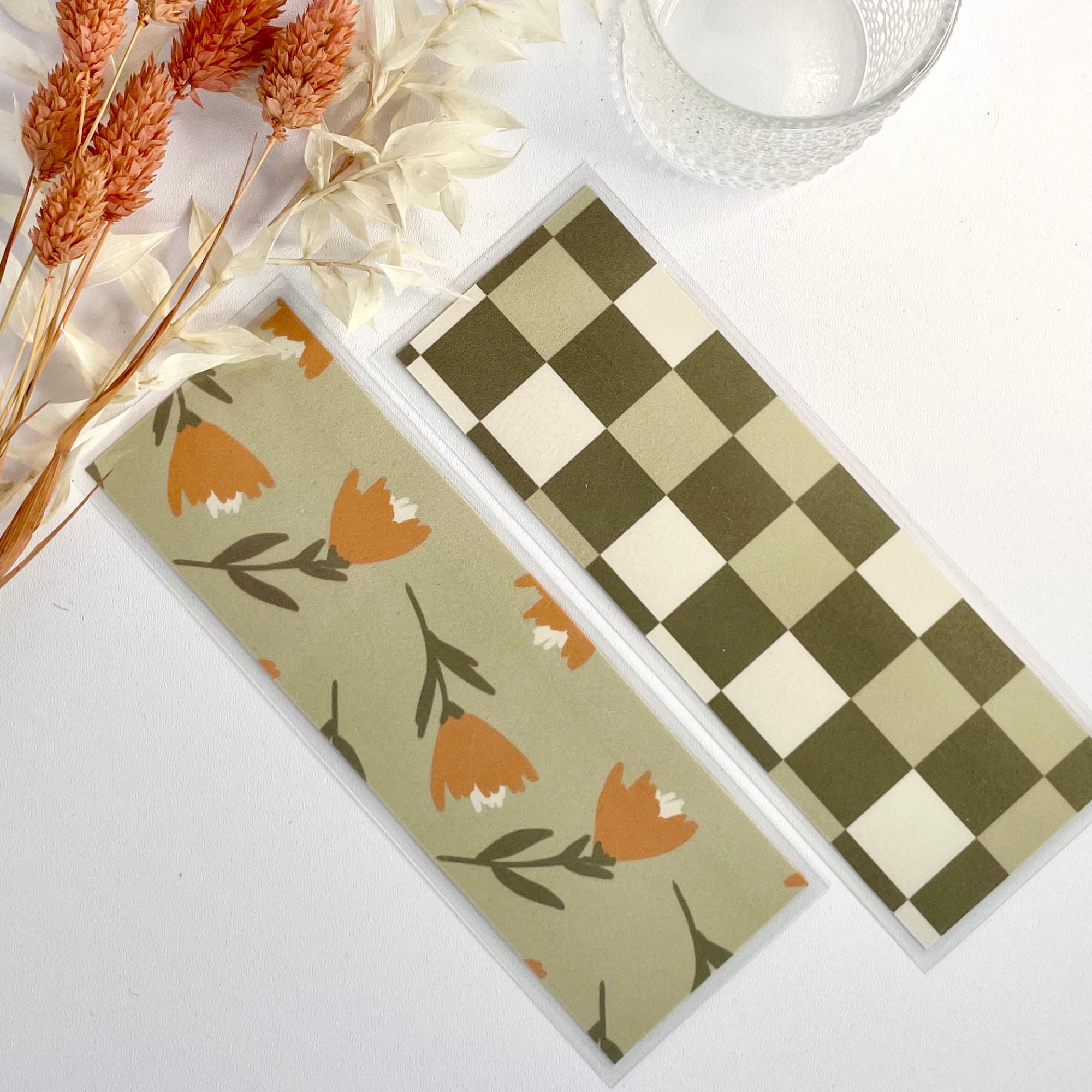 Floral Double Sided Laminated Bookmarks, Boho Inspired, Unique Bookmark ...
