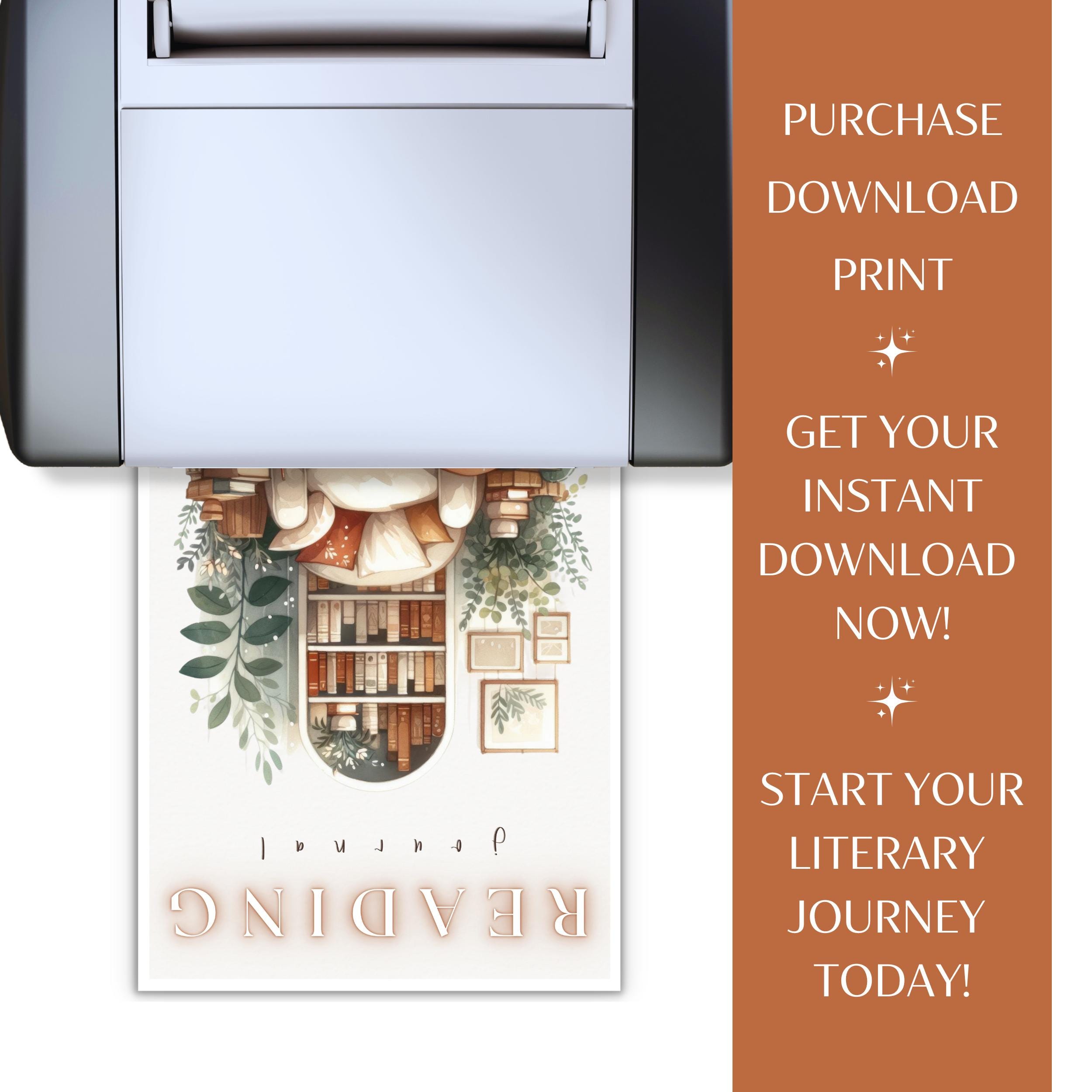 Printable Reading Journal, Instant Download, Reading Planner PDF ...