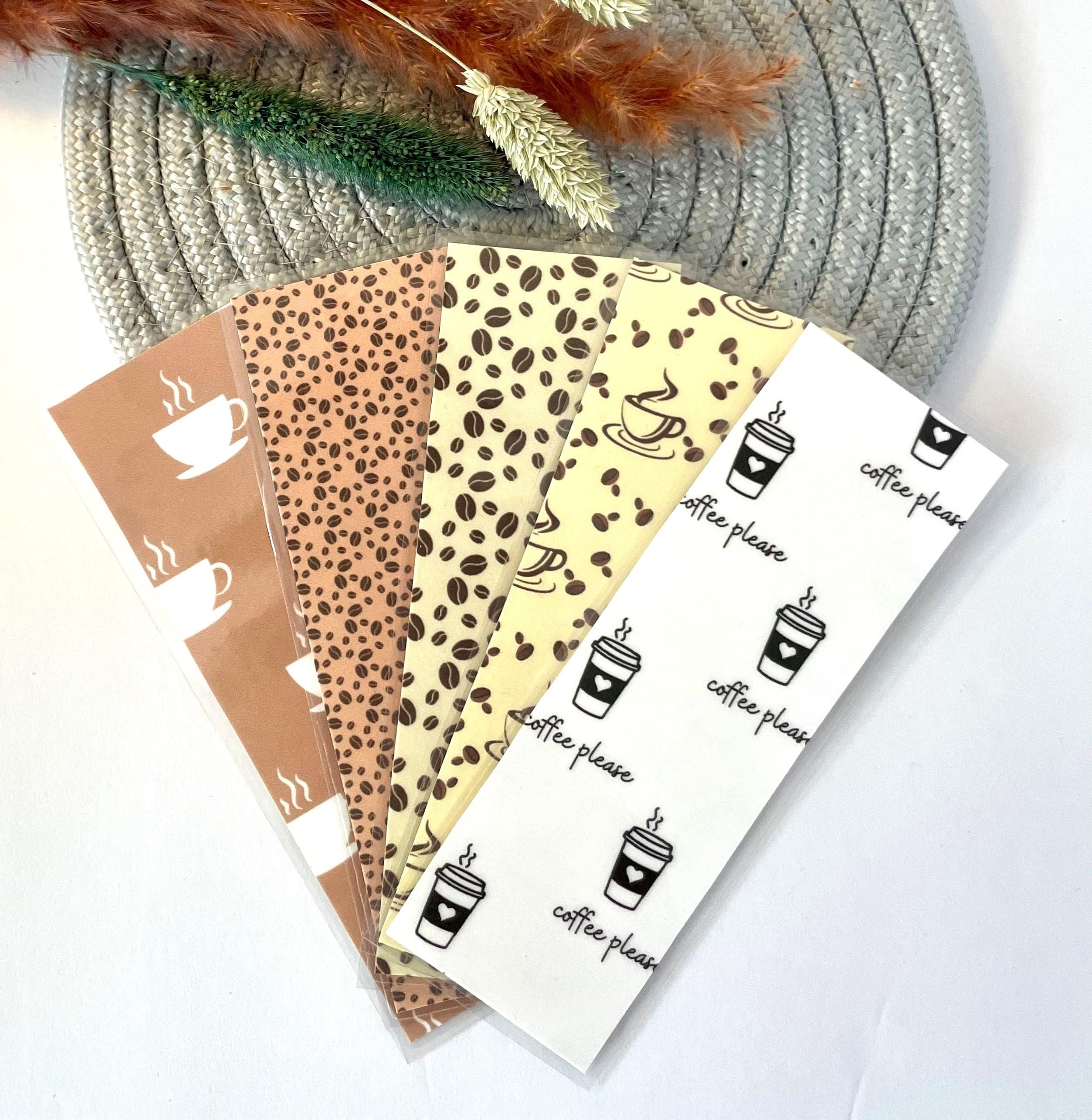 Retro Coffee Shop Laminated Bookmarks, Double Sided, Handcrafted ...