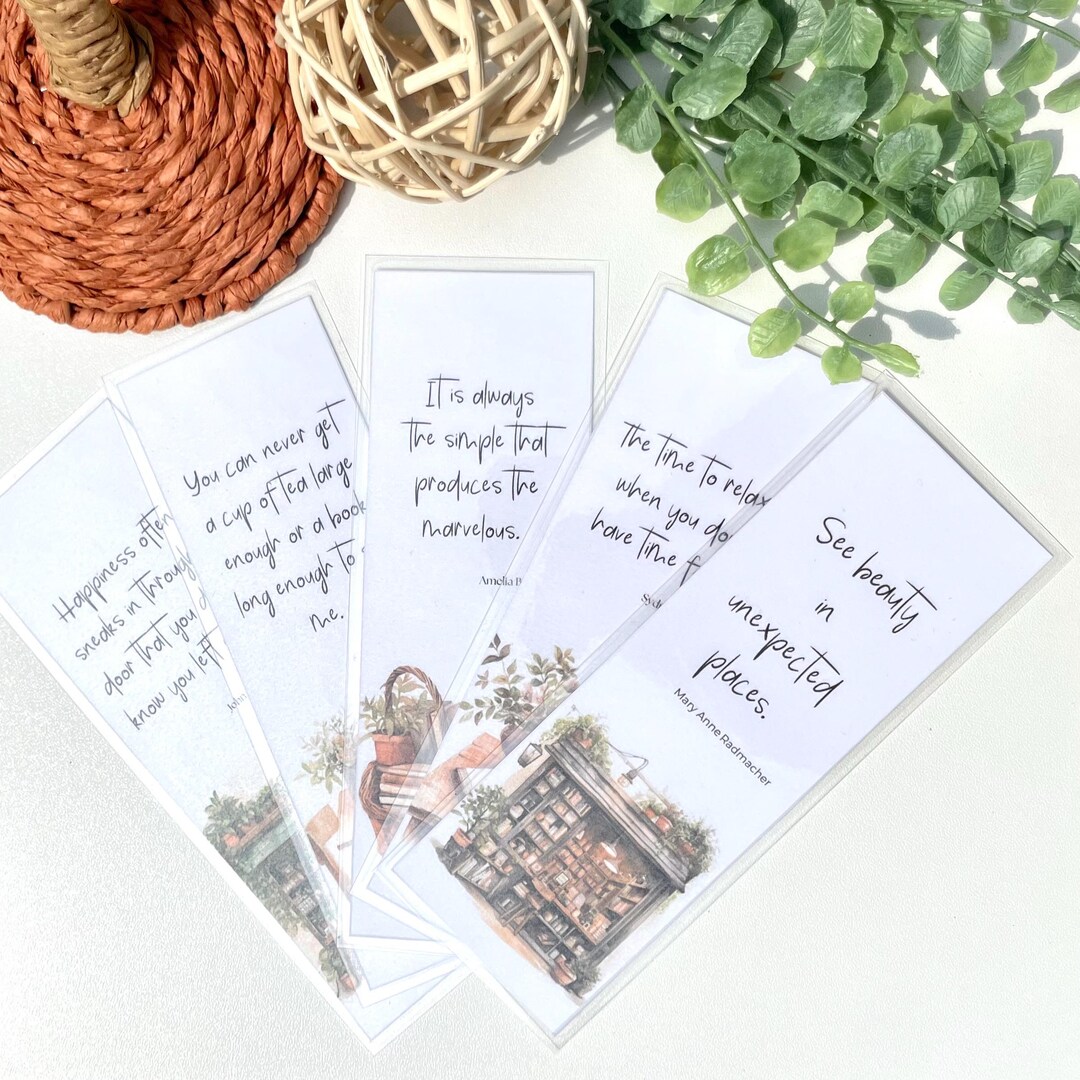 Happiness Quotes Laminated Bookmarks, Double Sided, Handcrafted ...