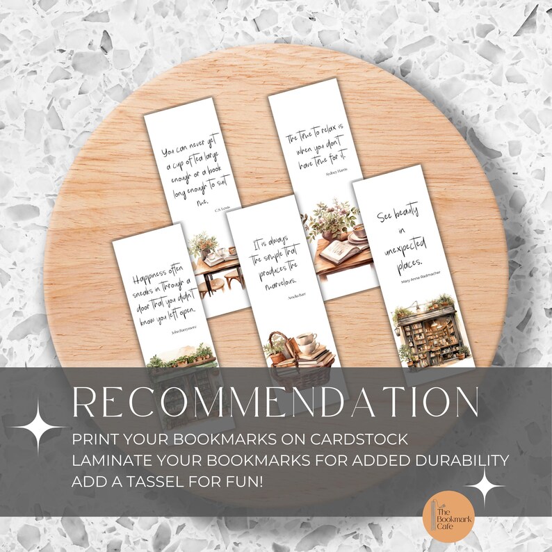 Printable Bookmarks, Digital Download, Quotes Bookmarks, Reader Gift ...
