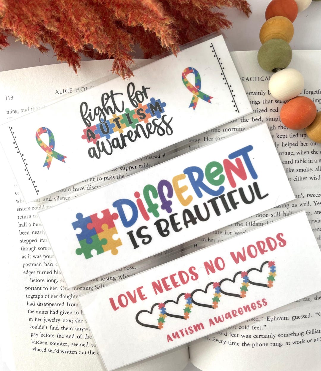 Autism Awareness Laminated Bookmarks, Fight for Autism, Double Sided ...