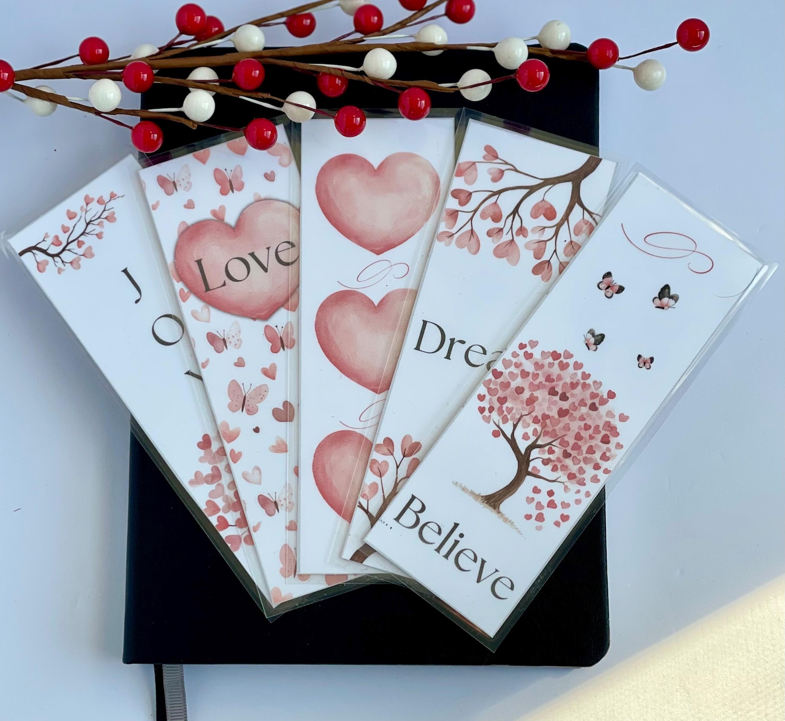 Laminated Handmade Valentines Day Bookmarks, Unique Gift for Book ...