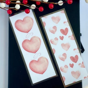 Laminated Handmade Valentines Day Bookmarks, Unique Gift for Book ...