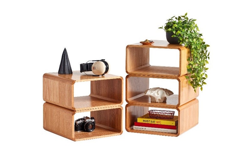 Incredible Modular Shelving Unit, Oak Wood Shelving Unit, Garage Closet ...