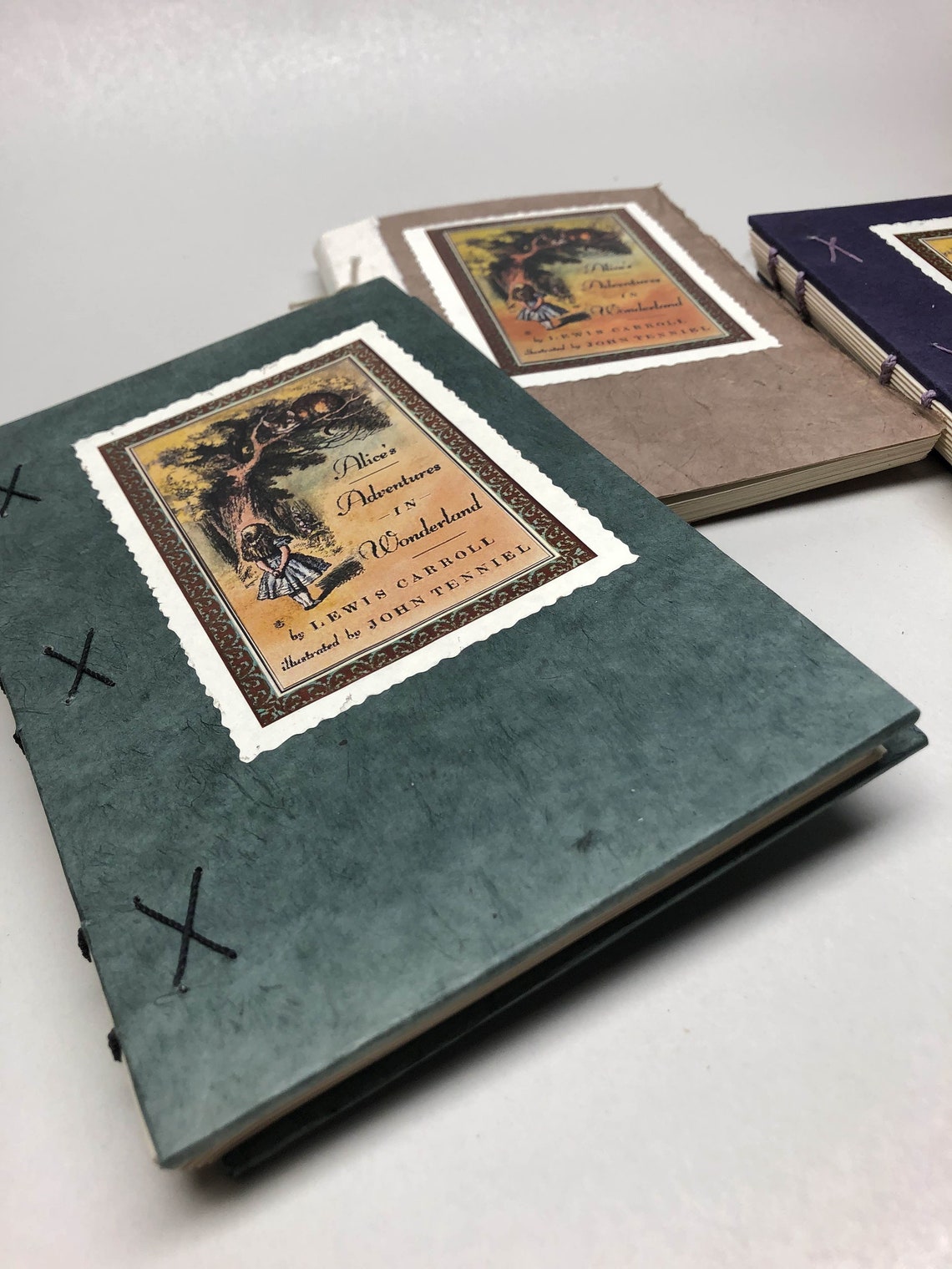 Alice in Wonderland Handbound Classic Novel Book W/ Handmade Paper ...