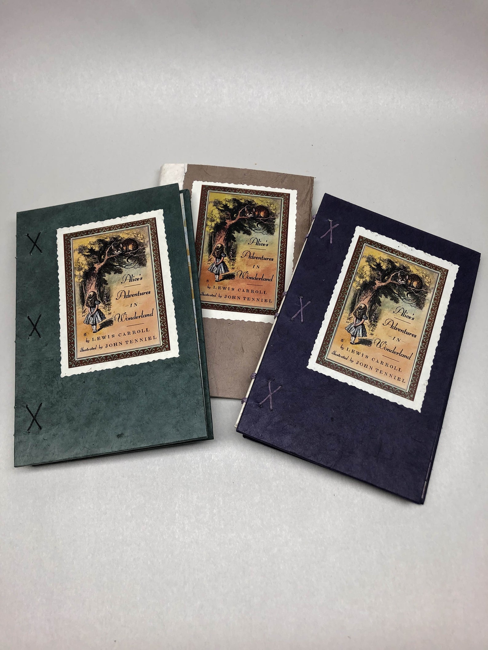 Alice in Wonderland - Handbound Classic Novel - Book W/ Handmade Paper ...