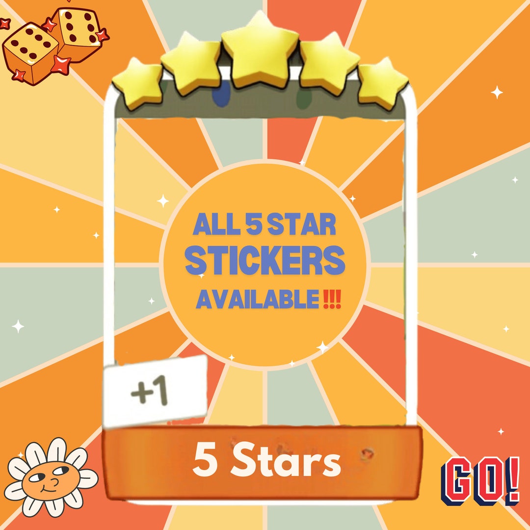 MONO GO 5 Star Stickers check Description - Etsy