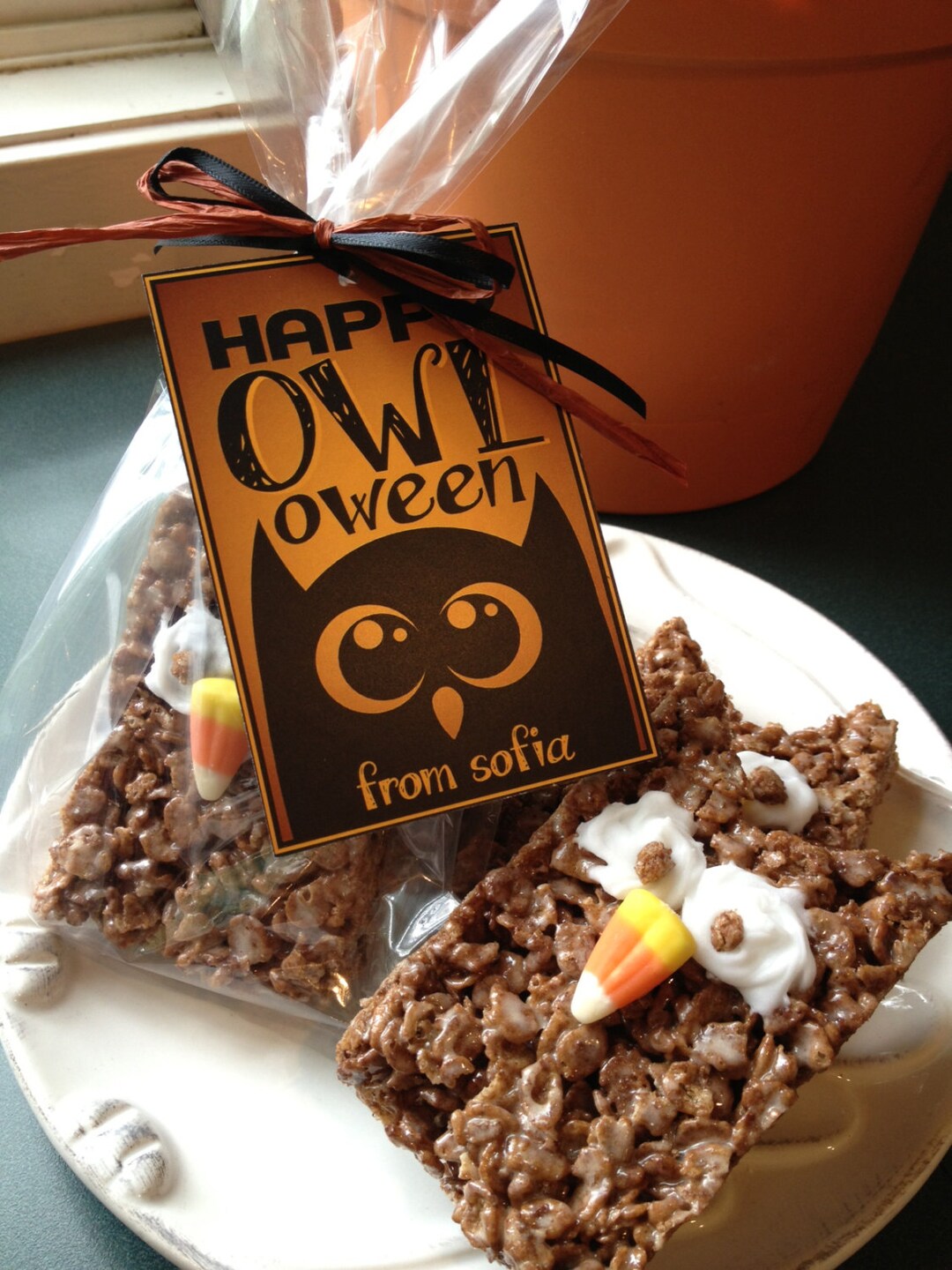Happy Owloween Treat Tag - Printable PDF - Instant Download - Etsy