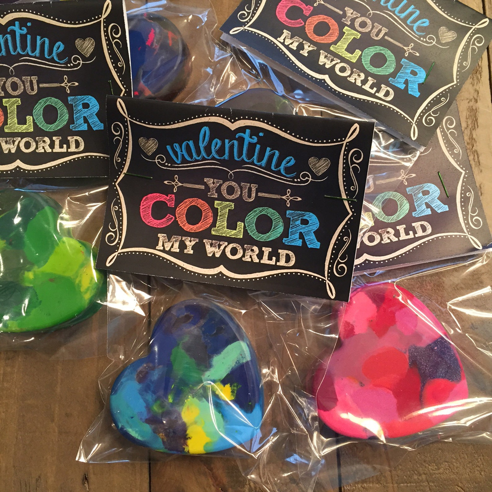 Valentine's Day Bag Topper - You COLOR My World - Printable PDF ...