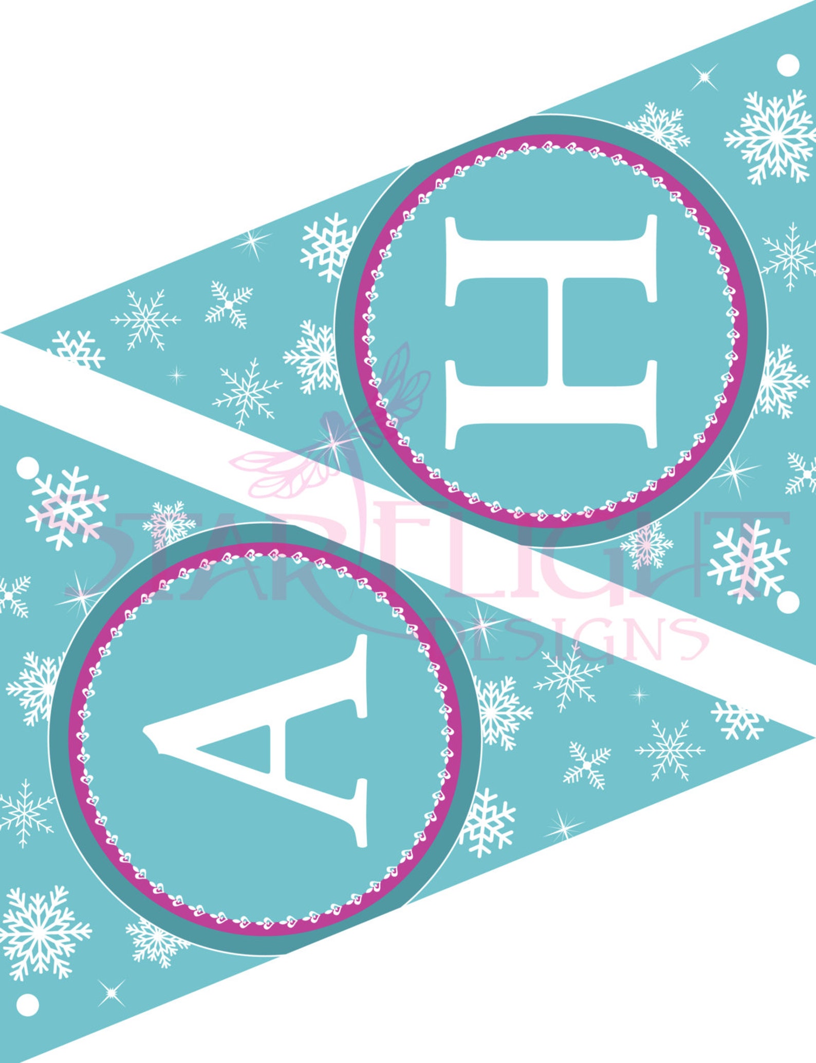 Frozen Birthday Banner Printable Pdf Instant Download Etsy