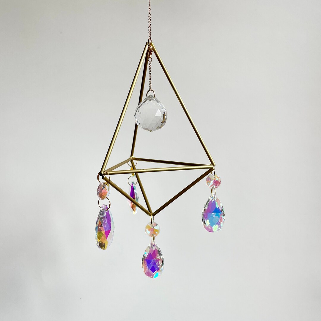 Med. Geometric Himmeli Hanger - Teardrop W/ Gems - Etsy