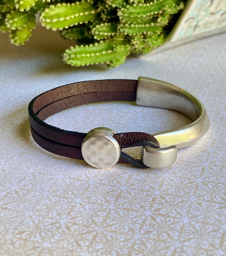 Leather Cuff Bracelet For Women Genuine Leather Wrap Etsy