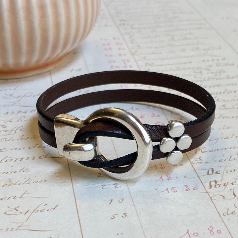 Custom Leather Bracelet - Etsy