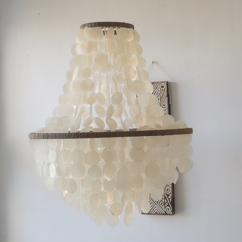Capiz Vintage Chandelier - Etsy UK