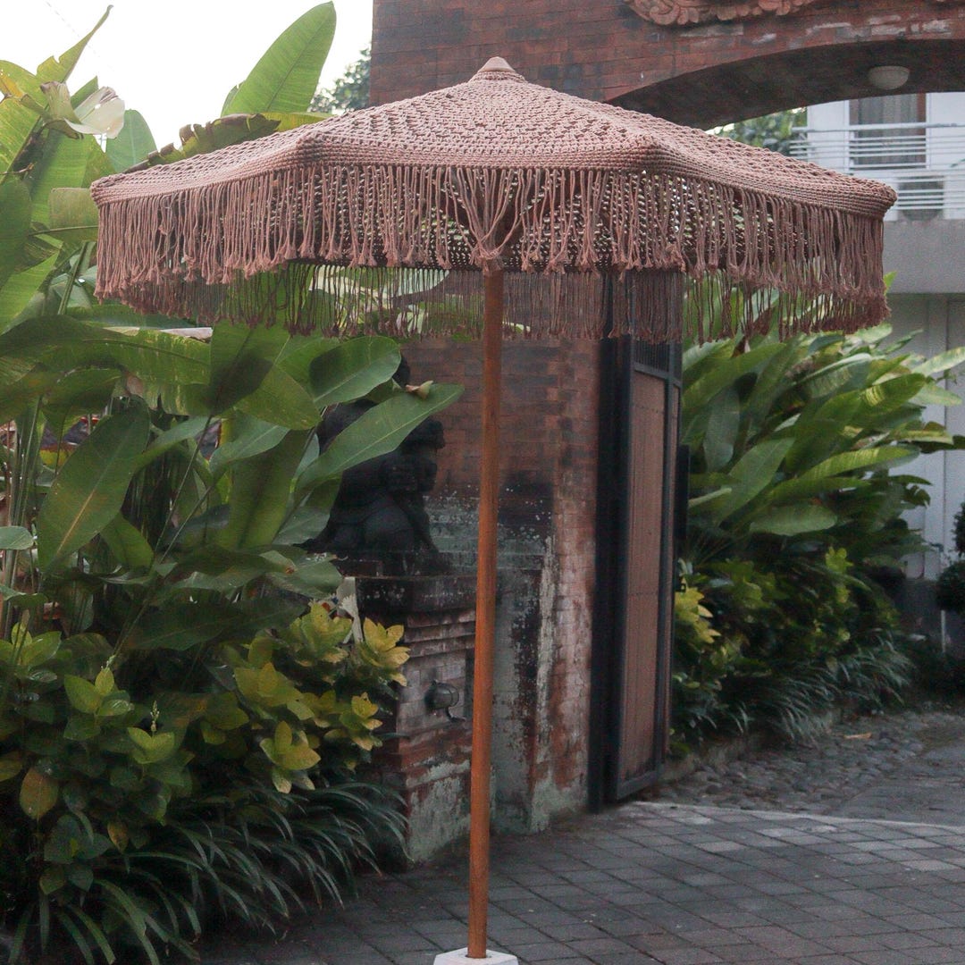 Handmade Macrame Parasol: Bali Beach Garden Decoration - Etsy