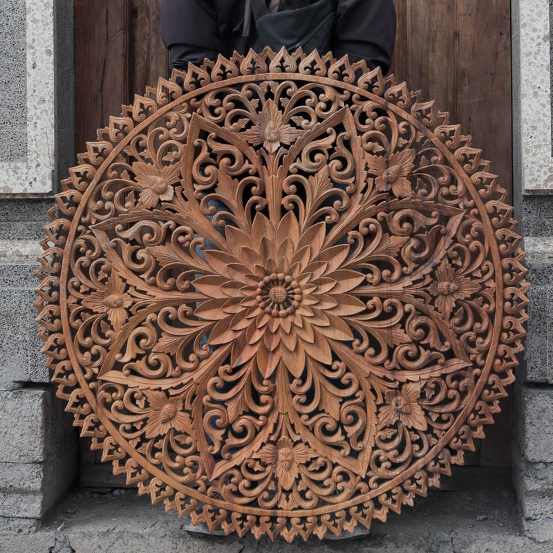 Holz mandala handgeschnitzt - Etsy.de