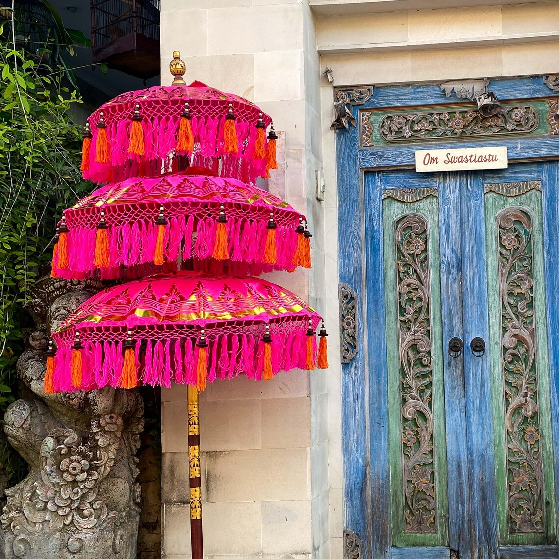 Handmade Triple Pink Parasol, Triple Parasol Decoration, Parasol ...