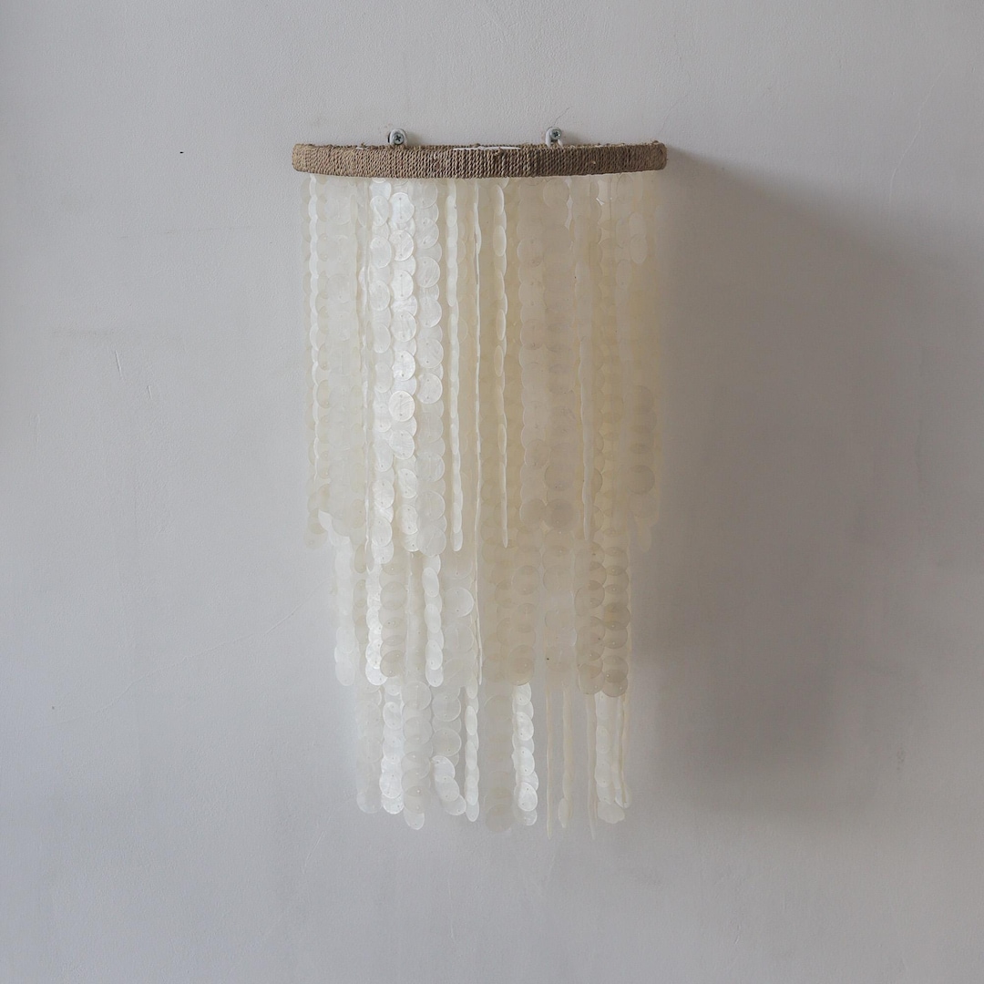 Handmade Capiz Shell Wall Sconce: Balinese Lampshade - Etsy