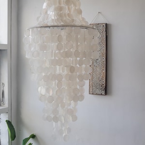 Natural Capiz Shell Chandelier Roomi Design, Capiz Chandelier Light ...