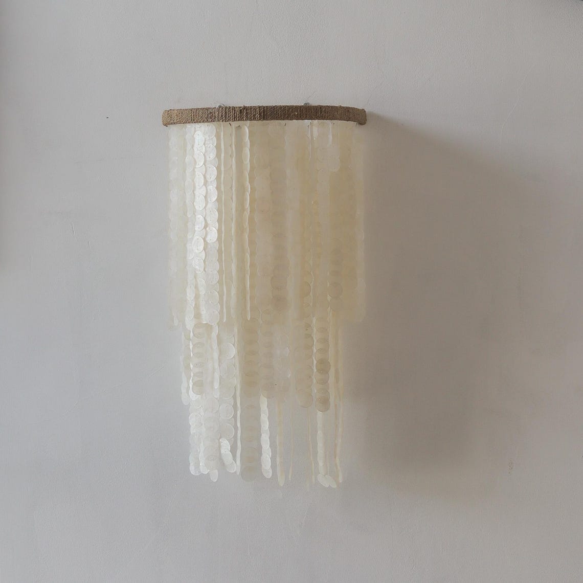 Handmade Capiz Shell Wall Sconce: Balinese Lampshade - Etsy