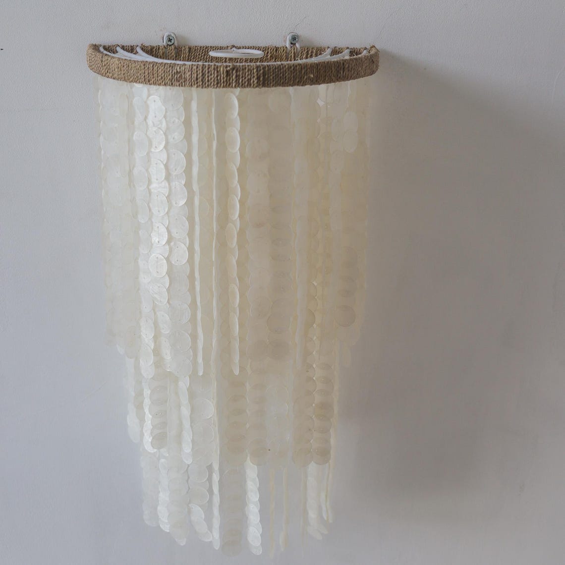 Handmade Capiz Shell Wall Sconce: Balinese Lampshade - Etsy