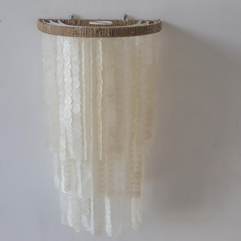 Handmade Capiz Shell Wall Sconce: Balinese Lampshade - Etsy