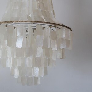 Natural Capiz Shell Ceiling Light , Capiz Shell Shell Chandelier Bali ...