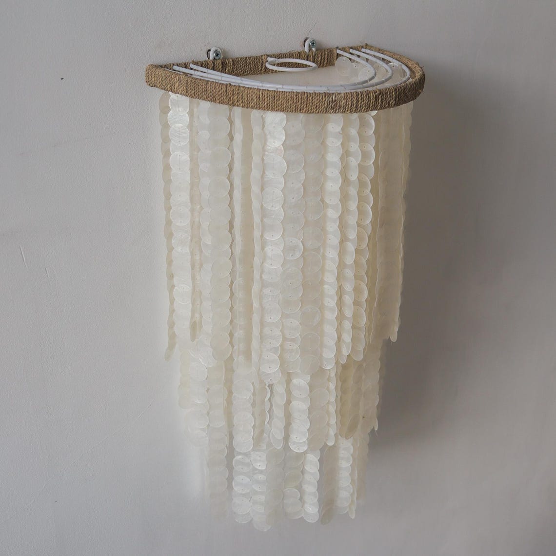 Handmade Capiz Shell Wall Sconce: Balinese Lampshade - Etsy