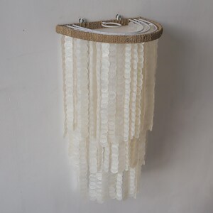 Handmade Capiz Shell Wall Sconce: Balinese Lampshade - Etsy