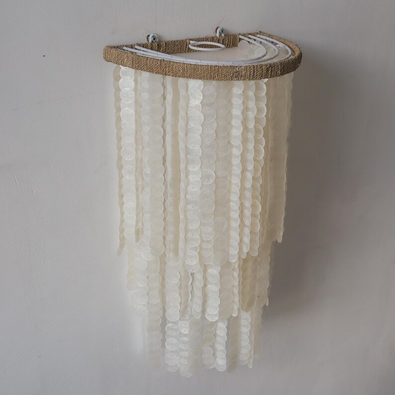 Handmade Capiz Shell Wall Sconce: Balinese Lampshade - Etsy