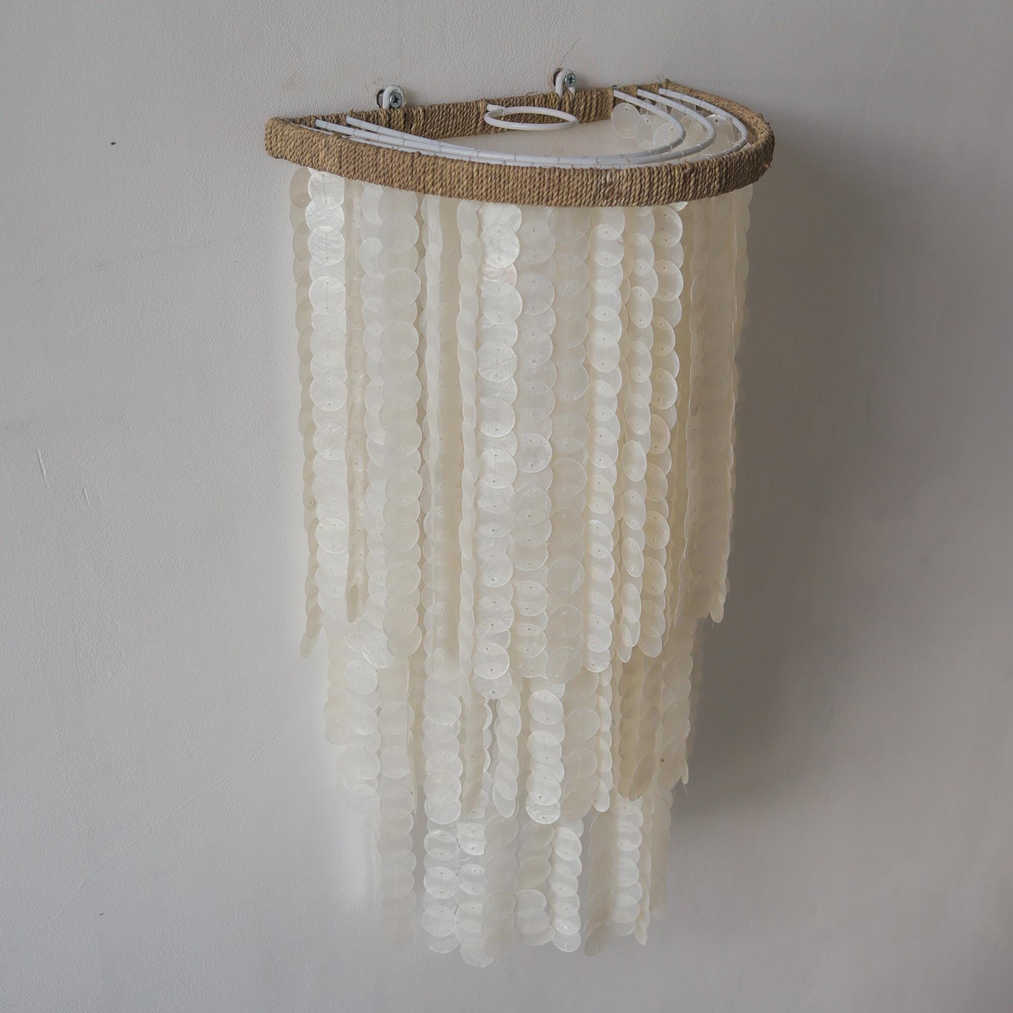 Handmade Capiz Shell Wall Sconce: Balinese Lampshade - Etsy