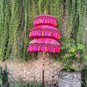 Handmade Triple Pink Parasol, Triple Parasol Decoration, Parasol ...