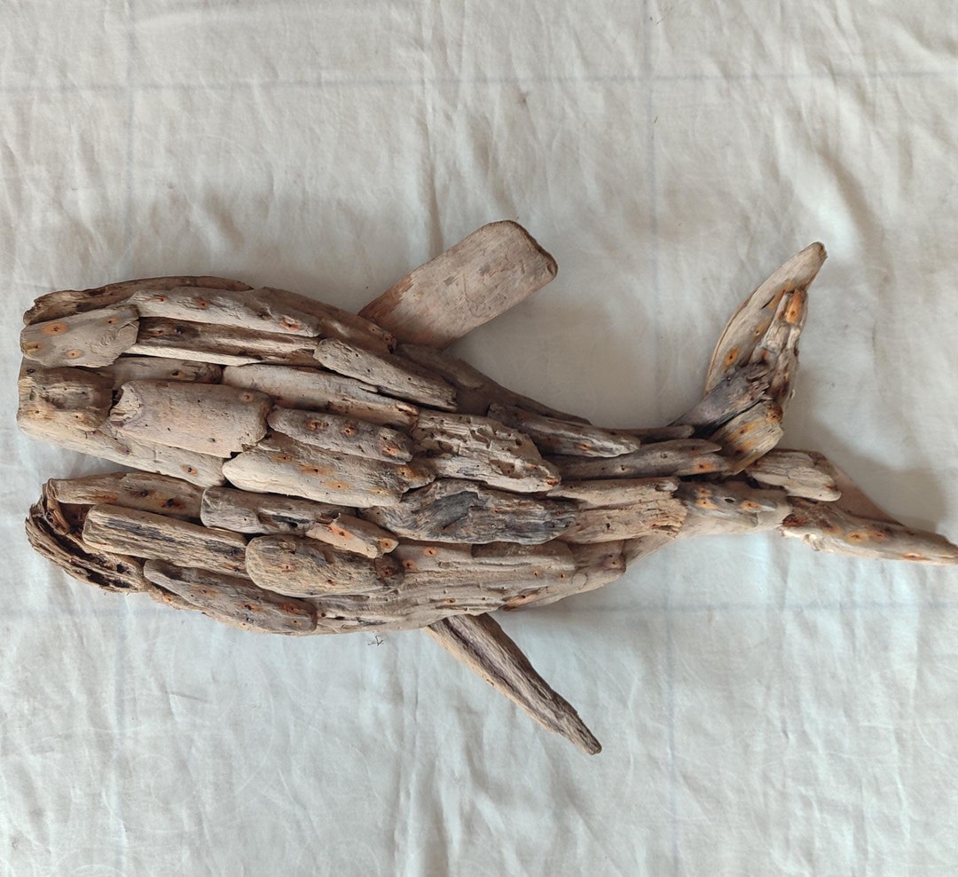 Driftwood Art, Wall Panel Driftwood, Driftwood Fish Design,gift Made of ...