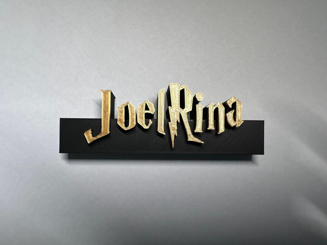 Personalised 3D Printed Name Plate Using Wizard Style Font - Etsy