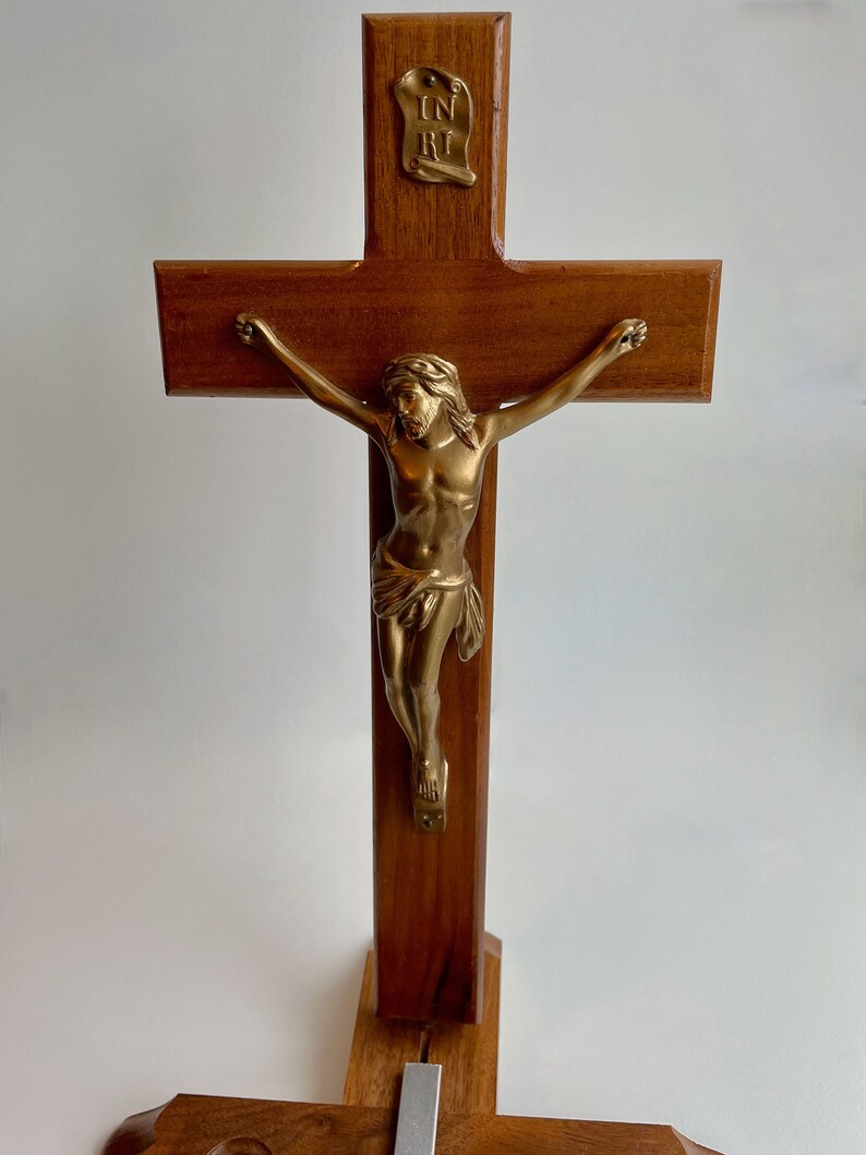 Vintage Catholic Crucifix With Sick Call Kit - Etsy