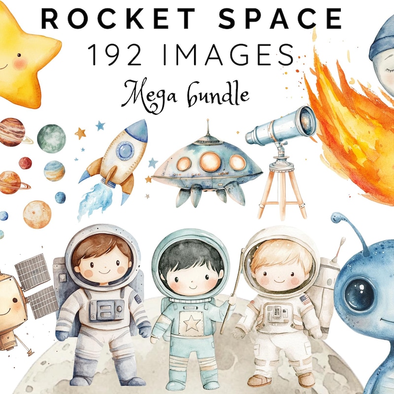 Rocket Clipart - Etsy
