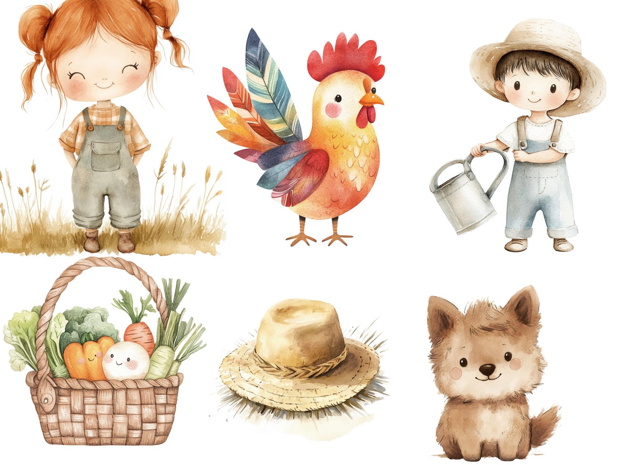 160 Little Farm Clipart Bundle |160 Little Farm Clipart Bundle | Cute ...