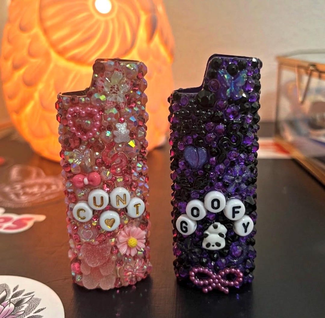 Custom Bedazzled Lighter Cover | Handmade Bling Junk Charm Case - Etsy