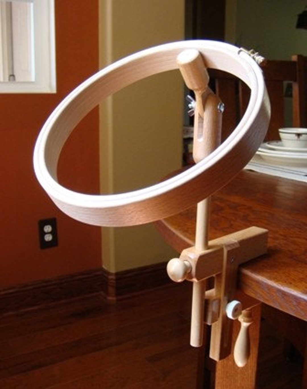 Handcrafted Table Mount Embroidery Hoop - Etsy