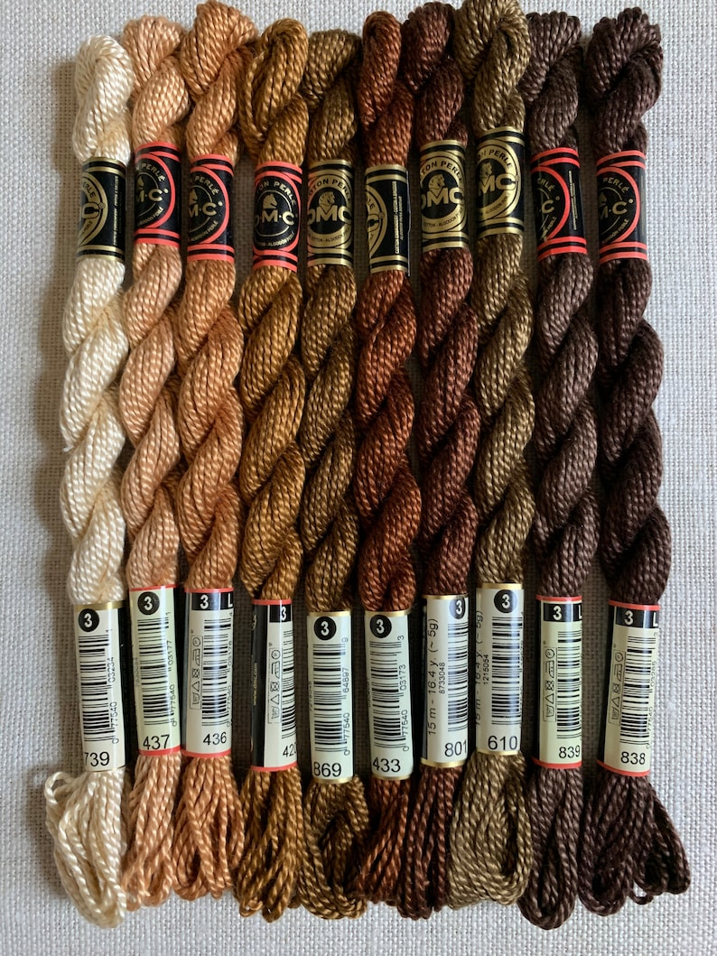 DMC Pearl Cotton Size 3 Threads (earthy Brown Group) - Etsy