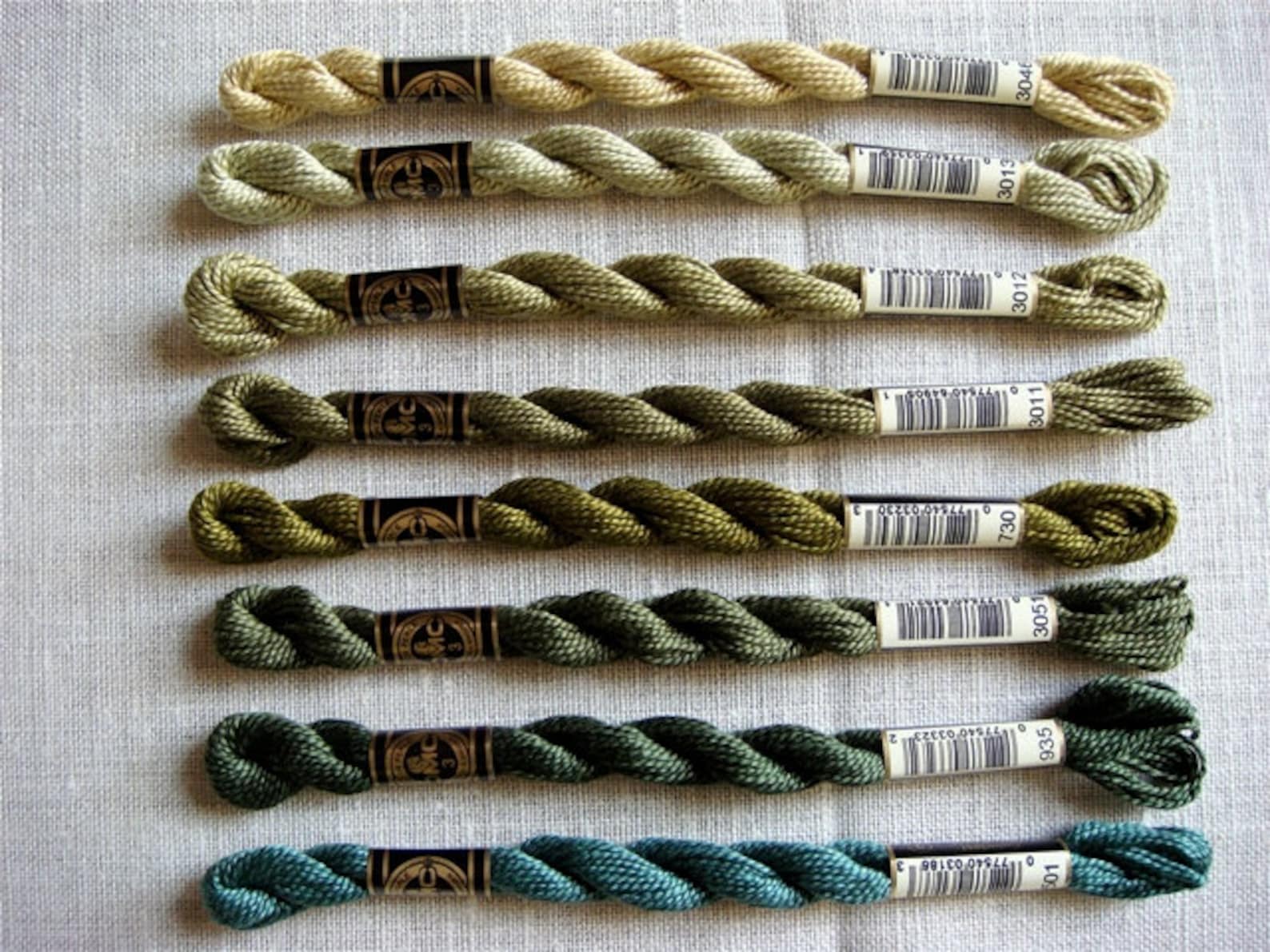 DMC Pearl Cotton Size 3 Threads (blue, Green Group) - Etsy