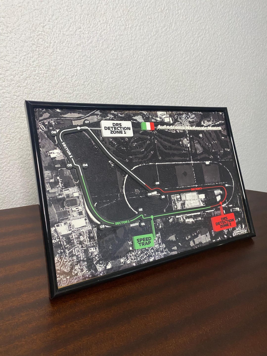 Autodromo Nazionale Monza F1 Track Wall Art | Italian Flag Design ...