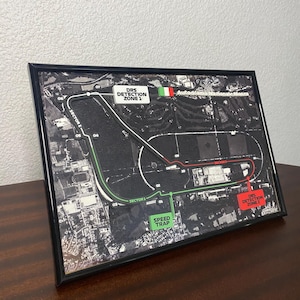 Autodromo Nazionale Monza F1 Track Wall Art | Italian Flag Design ...
