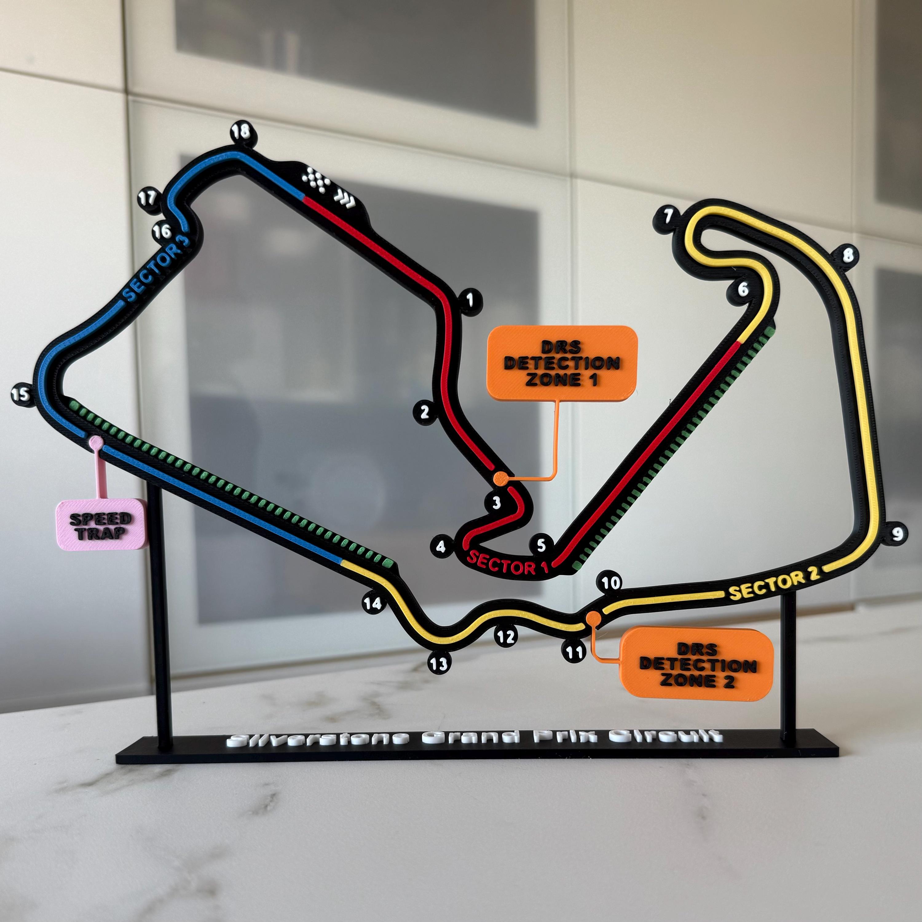 Silverstone Grand Prix Circuit Track Art Formula 1 Display | F1 UK ...